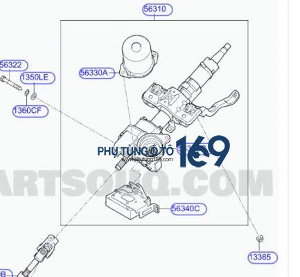 Cọc Lái điện Kia Rio 2014 - 2017 563101W100 - Phụ Tùng 169