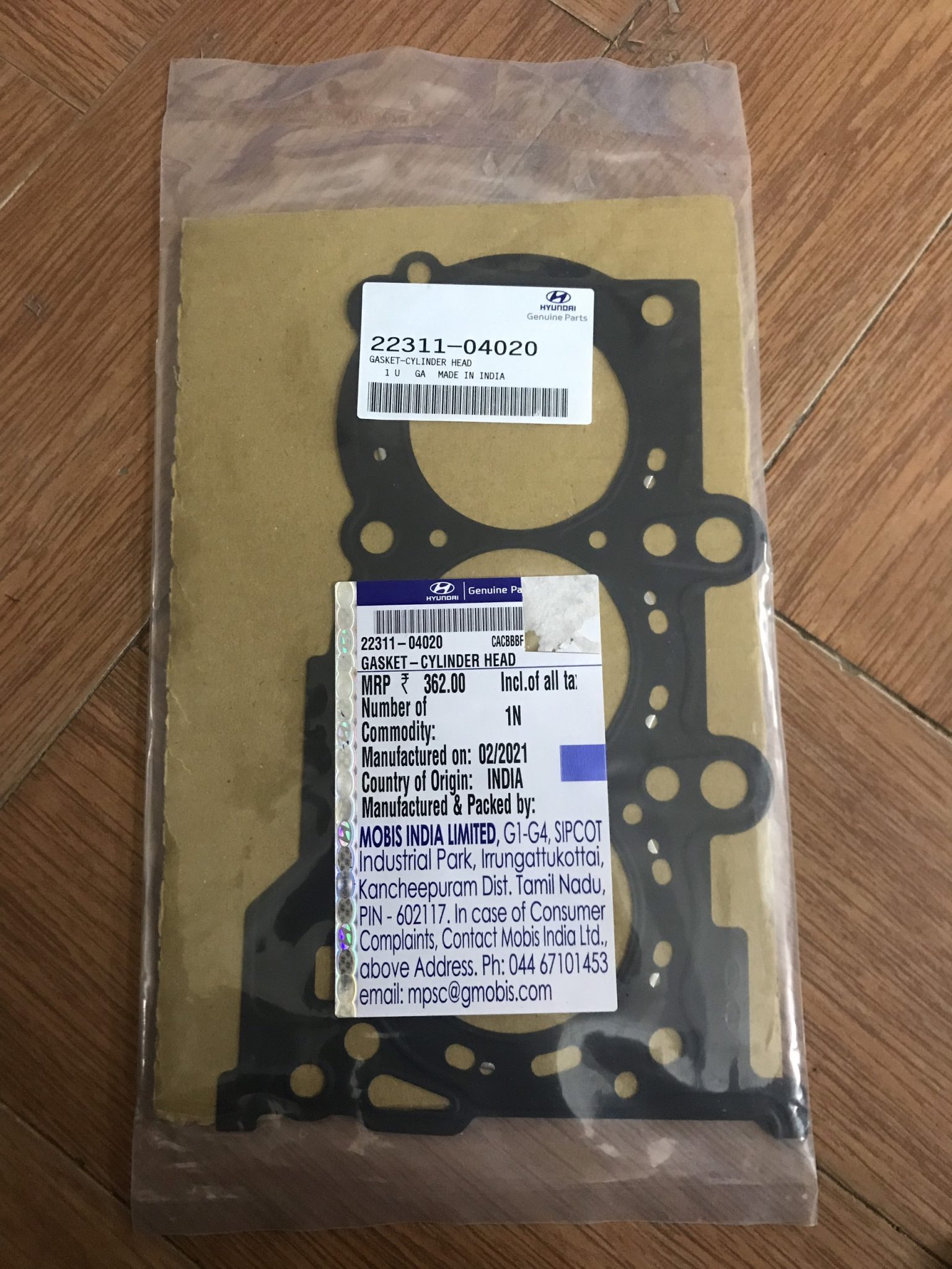 Gioăng mặt máy I10 Grand 2014-2022 2231103230 - Phụ Tùng 169